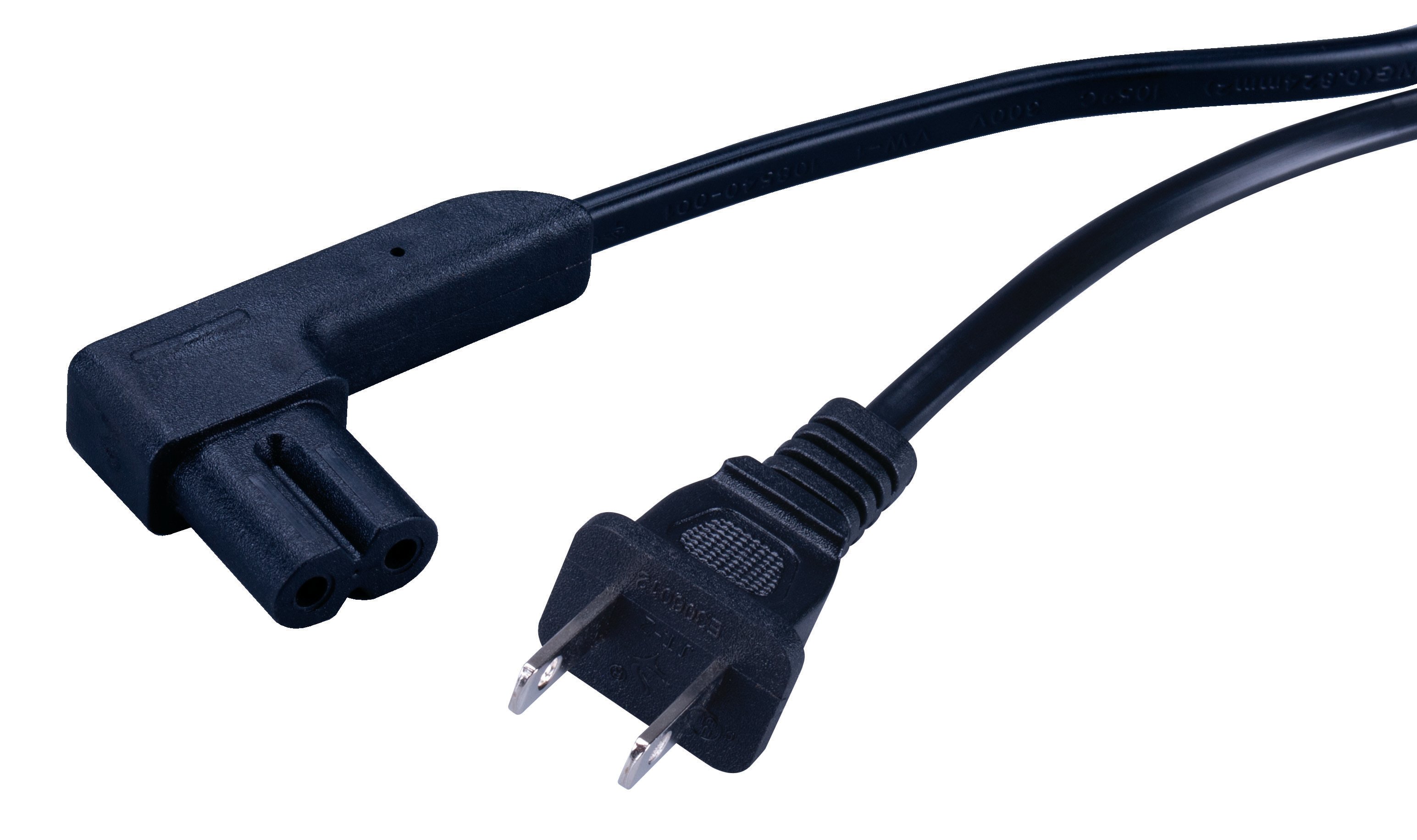 Right Angle Power Cord - 2 Prong - Vanco International Right Angle Power Cord - 2 Prong - Vanco International